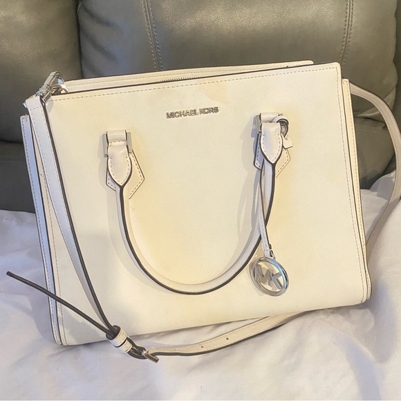 Michael Kors | Bags | Michael Kors White Handbag | Poshmark
